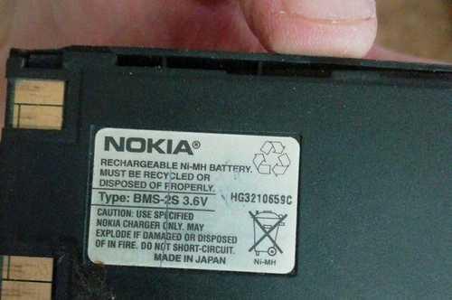 Аккумулятор Nokia bms-2s, 3.6V Ni-MH, корпус Nokia