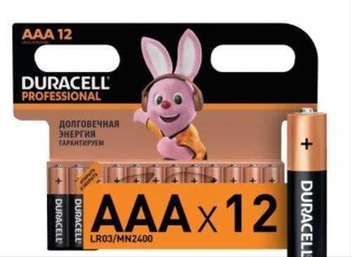 Батарея Duracell aaа LR03-12BL Professional 12шт