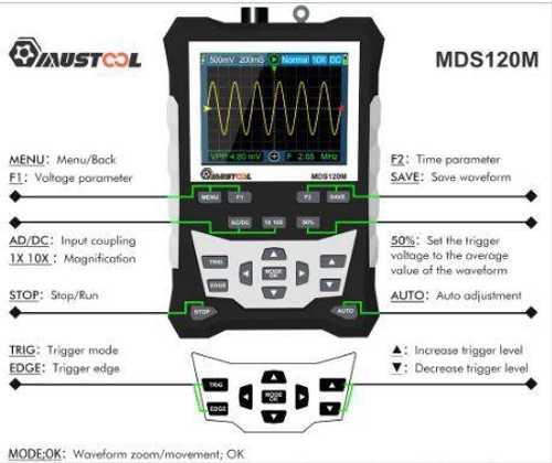 Цифровой осциллограф mustool MDS120M