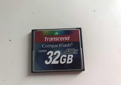 Карта памяти cf 32gb 400x transcend