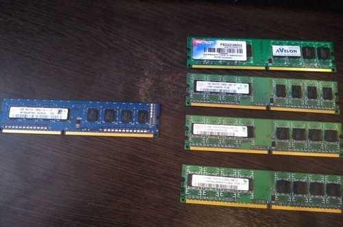 Модули памяти DDR2, DDR3