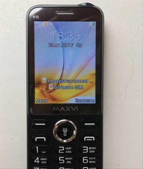 Мобильный телефон кнопочный maxvi k15