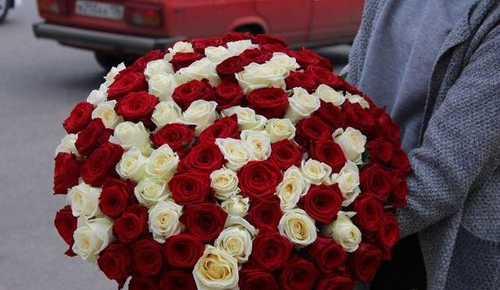 Цветы в Воронеже, букеты из 101 роза, 51 роза