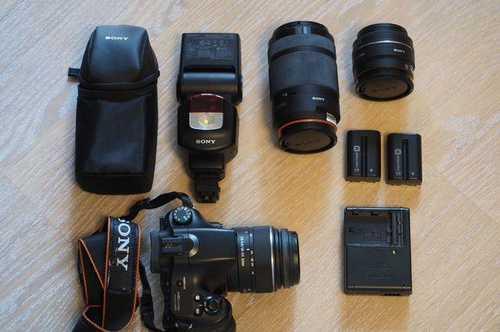 Sony SLT-A65V + вспышка HVL-43M + объективы