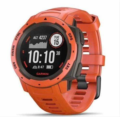 Часы Garmin Instinct Rugged Flame Red