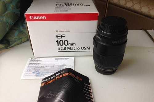 Canon ef 100mm f/2.8 macro usm новый