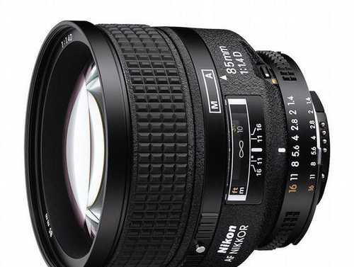 Nikon AF Nikkor 85mm 1:1.4D, б/у + макрокольцо