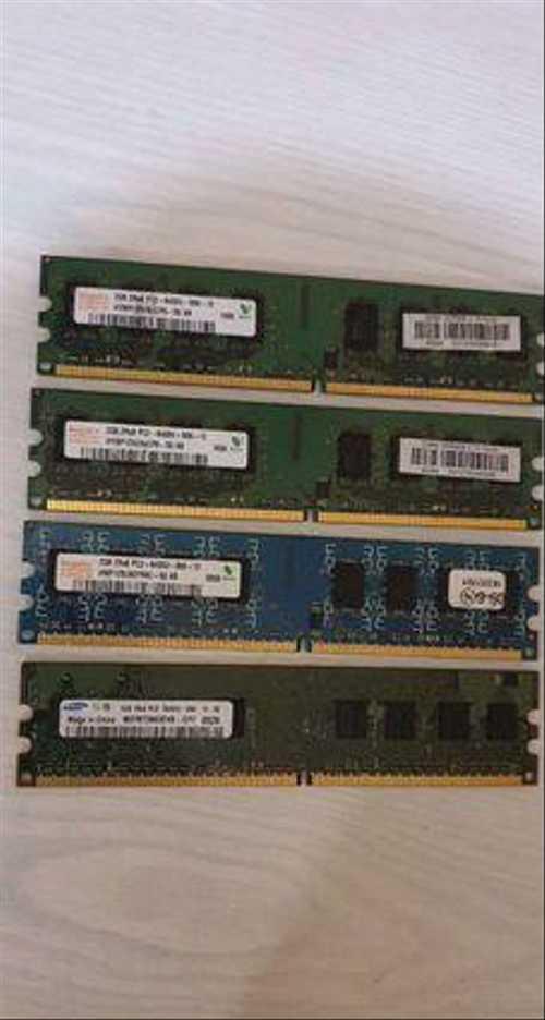 Оперативная память ddr2 7 Gb 800 мгц (2+2+2+1gb)