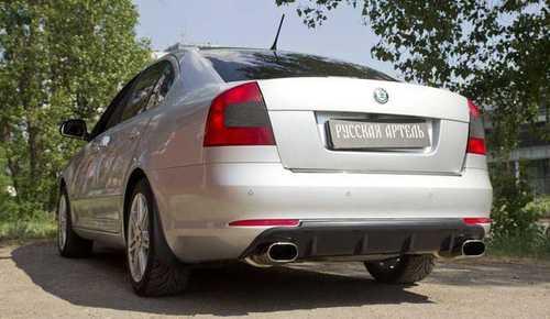 Диффузор на задний бампер Skoda Octavia A5 глянец