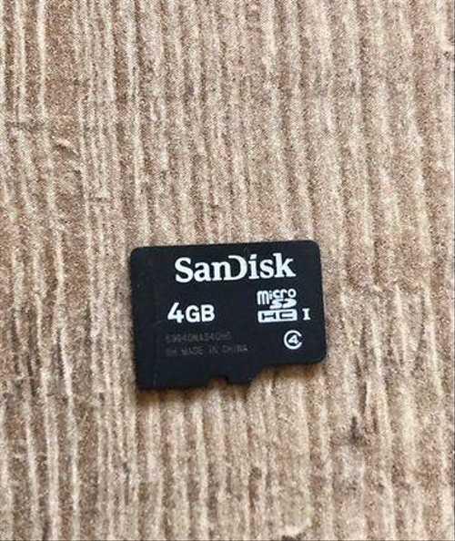 Карта памяти Micro SD 4гб SanDisk
