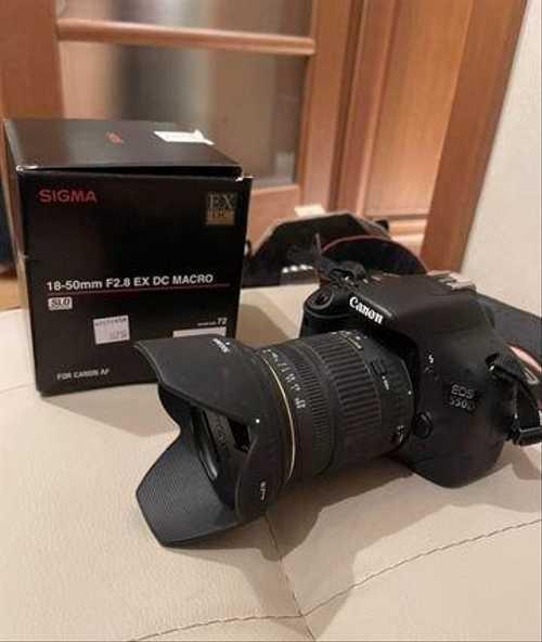 Canon 550d и объектив sigma 18-55 2 8 колный компл