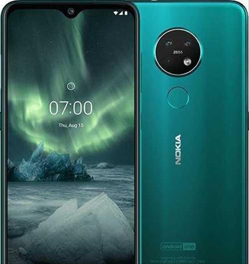 Бирюзовый Nokia 7.2 4/64gb нокиа c камерой Carl Ze