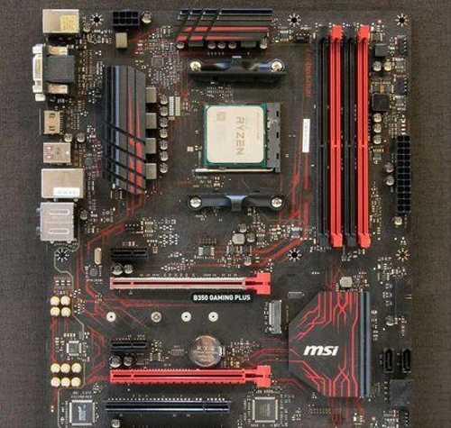 Материнская плата MSI b350 gaming plus