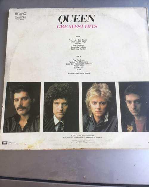 Виниловая пластинка “Queen Greatest hits”