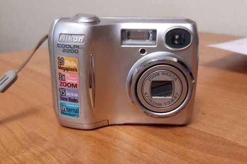 Компактный фотоаппарат nikon cool pixels 2200