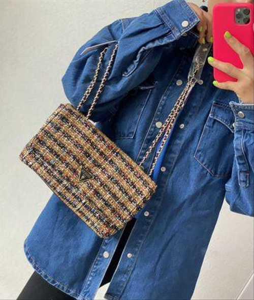 Сумка guess Cessily Tweed Convertible Crossbody