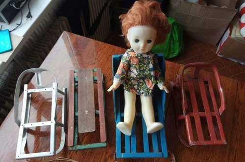 Санки кукольные сани детская игрушка СССР Совет