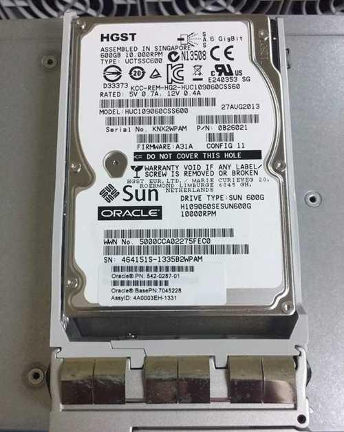 Жесткий диск SUN 600Gb 542-0287-01 2.5