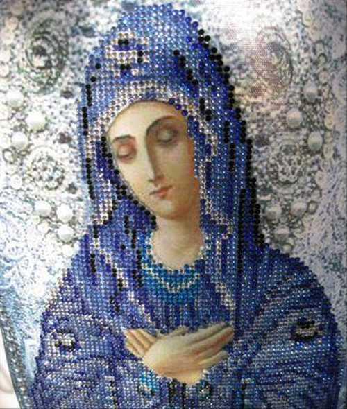 Икона "Богородица Умиление" со стразами