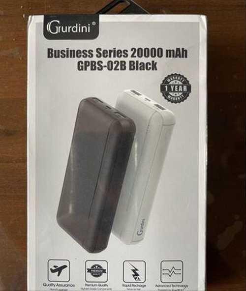 Внешний аккумулятор Gurdini Business Series 20000m