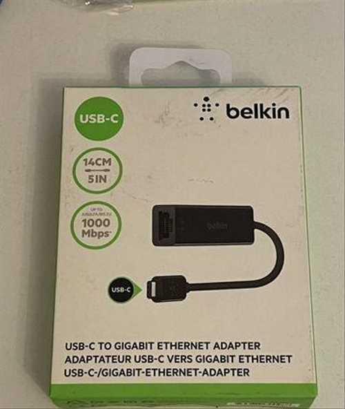 Переходник Belkin USB-C Ethernet F2CU040btBLK