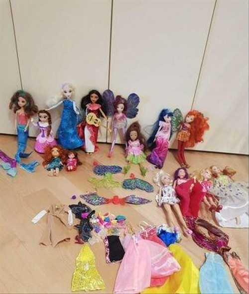 Куклы барби, Winx, русалка, Эльза