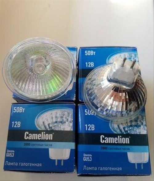 Лампы галогеновые Camelion 50Вт 12В GU5.3