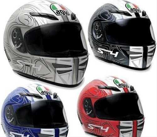 Шлем интеграл AGV S-4 09 Multi Full Face серо-бел