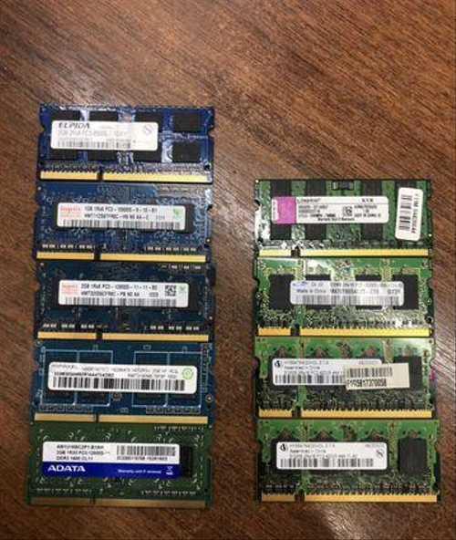 Оперативная память для ноутбука DDR3 и DDR2