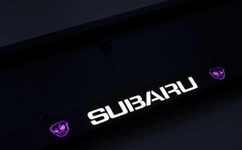 Subaru LED номерная рамка (рамка для гос номера)