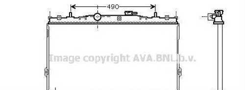 Радиатор двигателя Hyundai Elantra