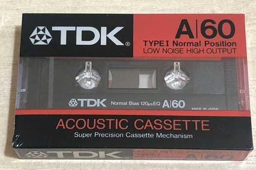 Аудиокассета TDK A60 (Made in Japan) 1987 год