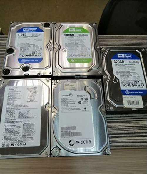 Жёсткие диски HDD 1TB/500GB/320GB/160GB/80GB