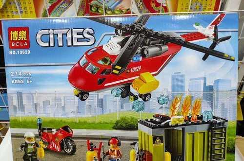 Lego city пожарный вертолет