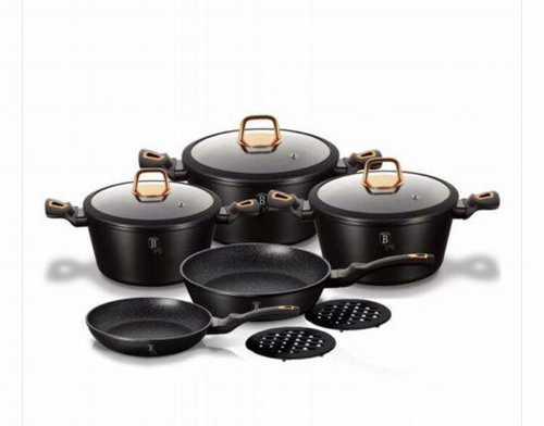 Набор посуды berlinger haus Black Rose Line, 10 пр