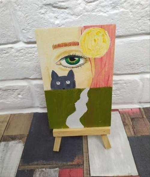 Картина "котик и глаз"
