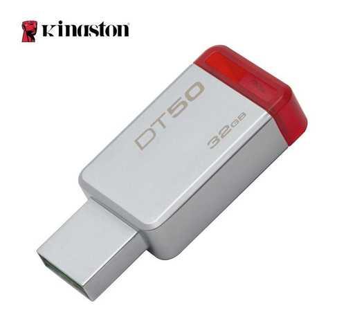 USB Flash 32Gb Kingston Data Traveler 50 металл кр