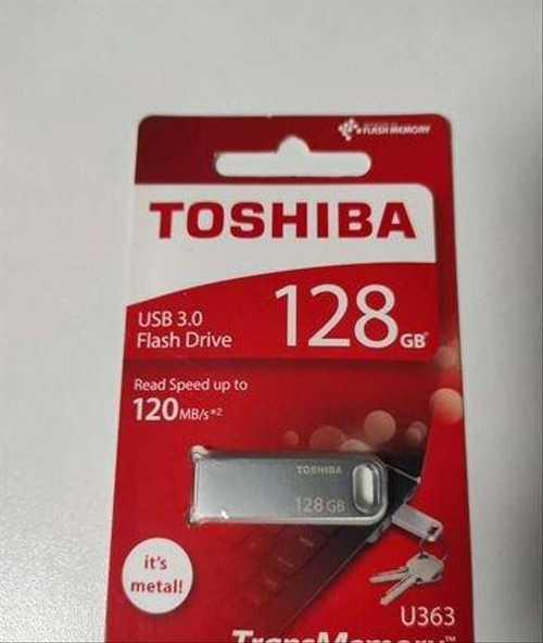 Usb флешка металлическая 128 гб Toshiba Biwako 3.0