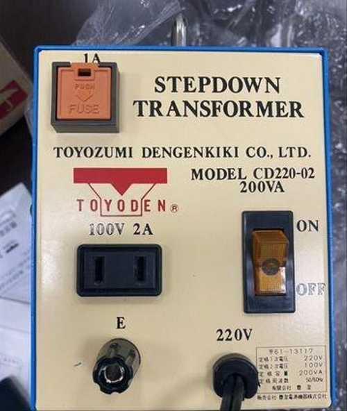 Понижающий японский трансформатор Toyoden toyozumi