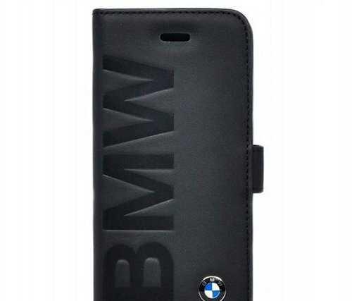 Черный кожаный чехол-книжка для iPhone 6/6S BMW Lo