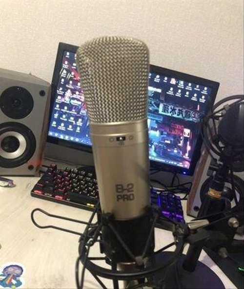 Behringer микрофон, звуковая карта, наушники akg