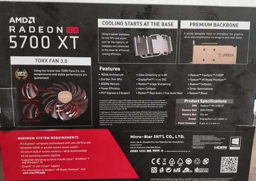 MSI RX 5700XT 8Gb evoke OC