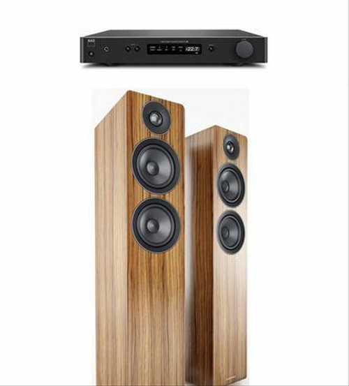 Комплект Acoustic Energy AE109 Walnut + NAD C338