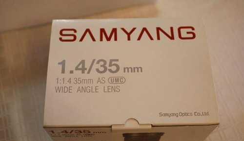 Samyang f/1.4 35mm AS UMC