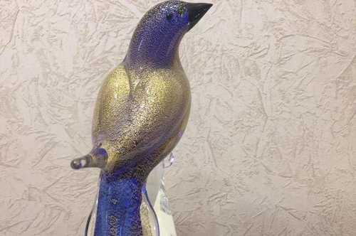 Скульптура птица золото 24К Murano Италия