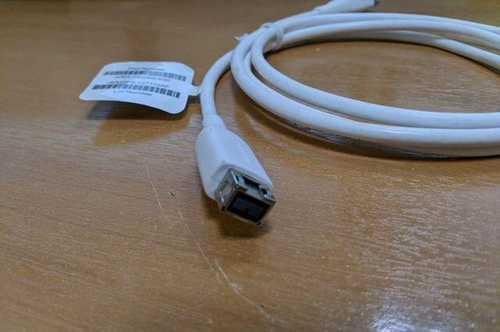 Кабель FireWire 800 9pin 40 см белый