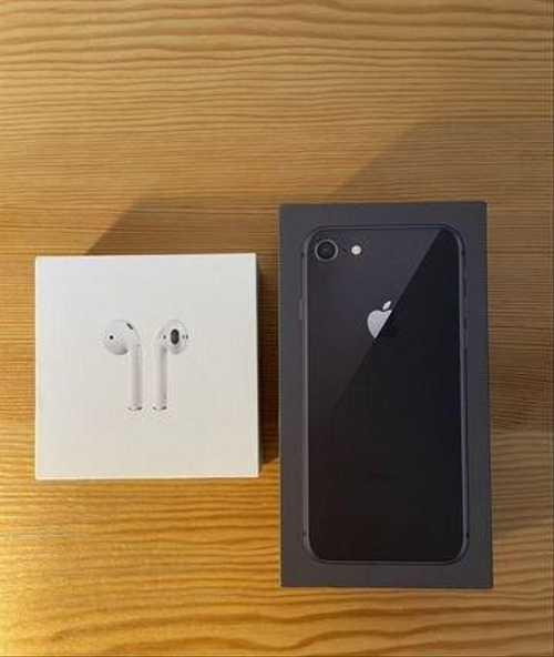 Apple iPhone 8 64gb, Aipods