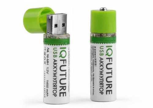 Аккумуляторные батарейки AA IQFuture IQ-AA-USB HR6