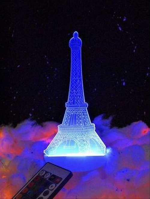 3D светильник ночник Эйфелева Башня