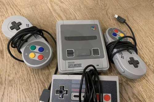 Snes Mini + 3 контроллера